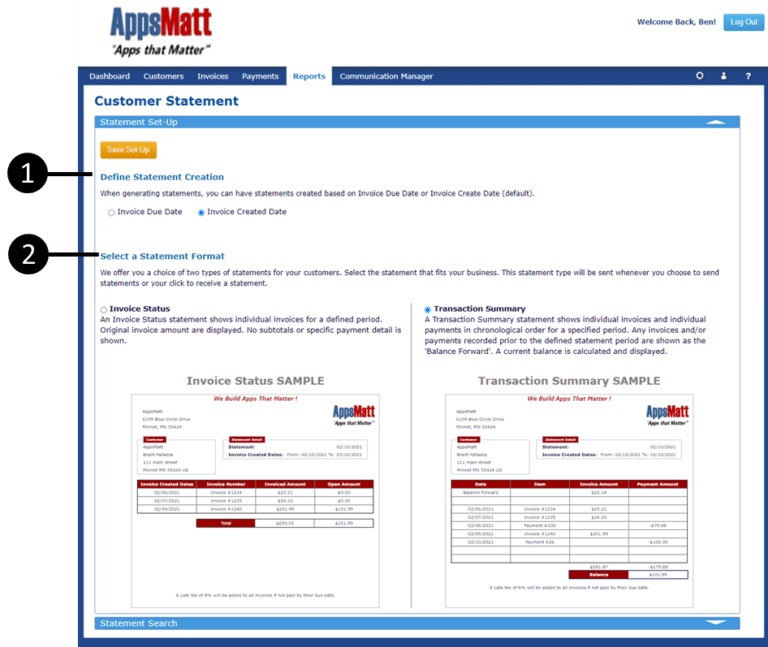 Customer Statements | ReliaBills