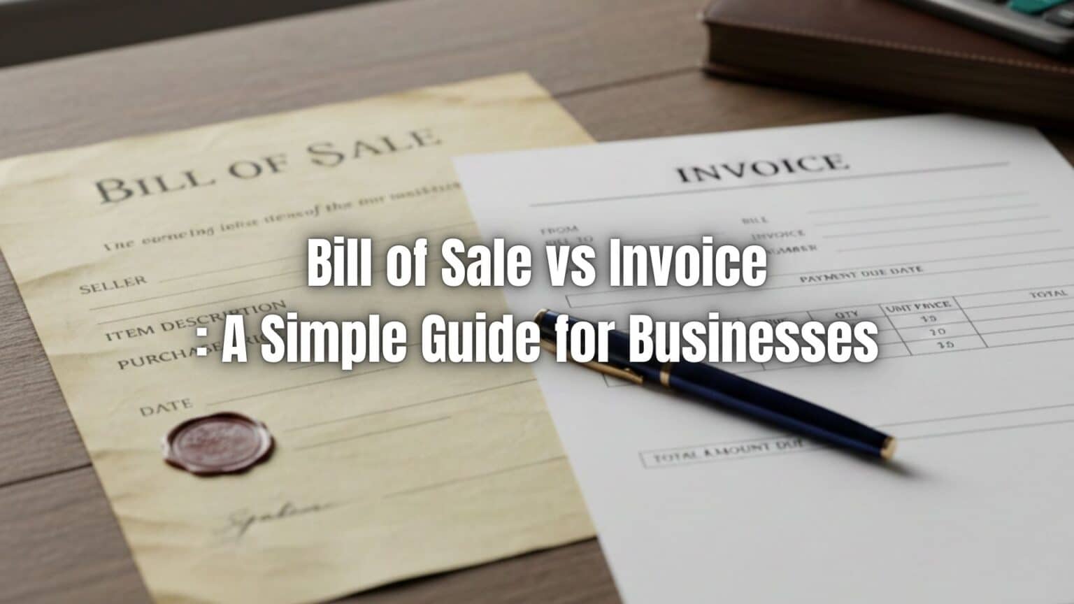 Bill of Sale vs Invoice: Key Differences | ReliaBills